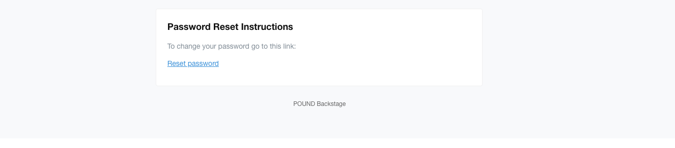 I forgot my BACKSTAGE password